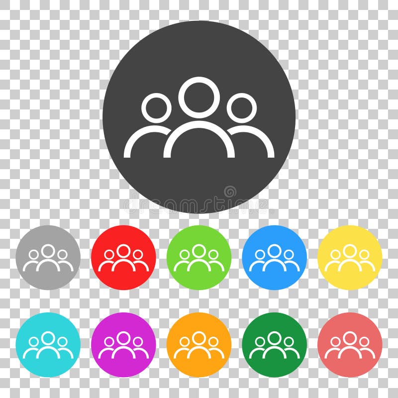 People Icon. Color Flat Vector Illustration Stock Vector - Illustration ...
