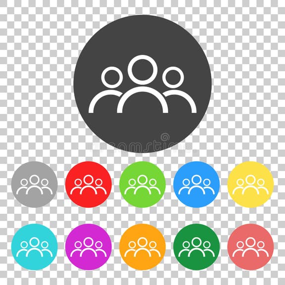 People Icon. Color Flat Vector Illustration Stock Vector - Illustration ...