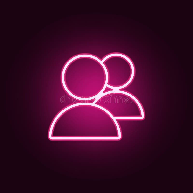 People Icon. Elements of Web in Neon Style Icons Stock Illustration ...