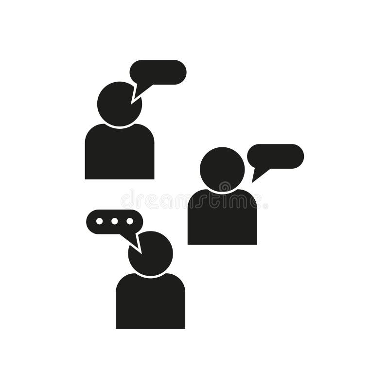 People Icon Group. Conversation Bubble Symbol. Chat Vector Concept. Discussion Graphic Elements ...