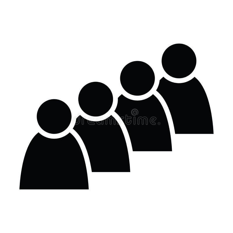 4 People Icon. Group of Persons. Simplified Human Pictogram Stock ...