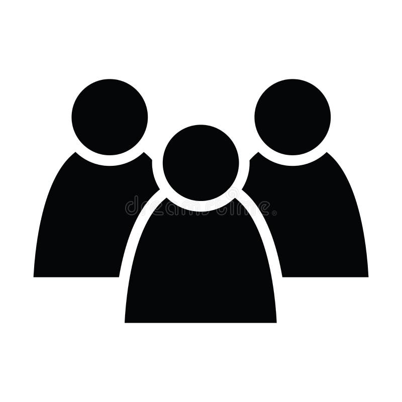 3 People Icon. Group of Persons. Simplified Human Pictogram. Modern ...