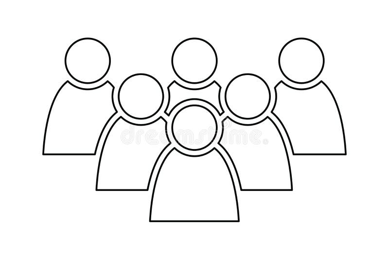 6 People Icon. Group of Persons. Simplified Human Pictogram Stock ...