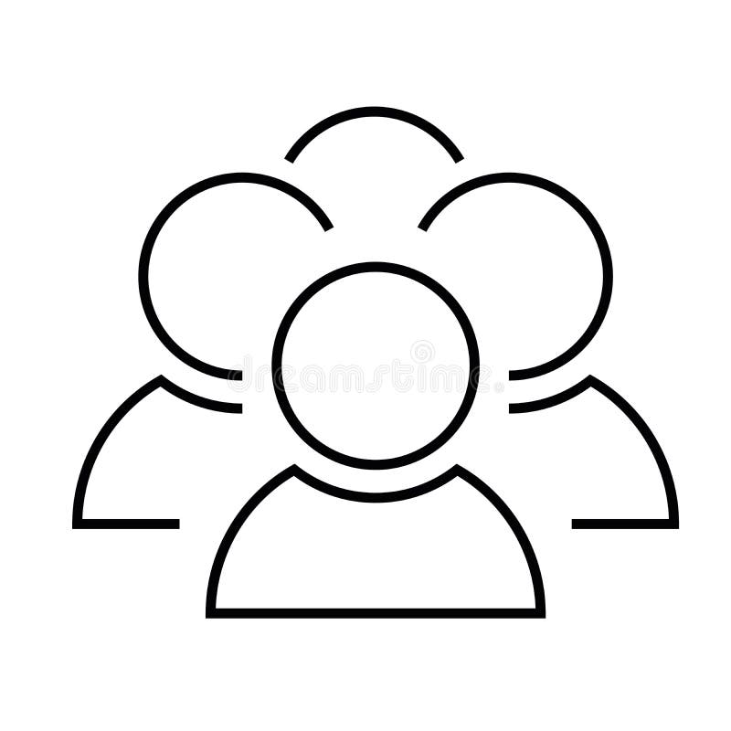 4 People Icon. Group of Persons. Simplified Human Pictogram Stock ...