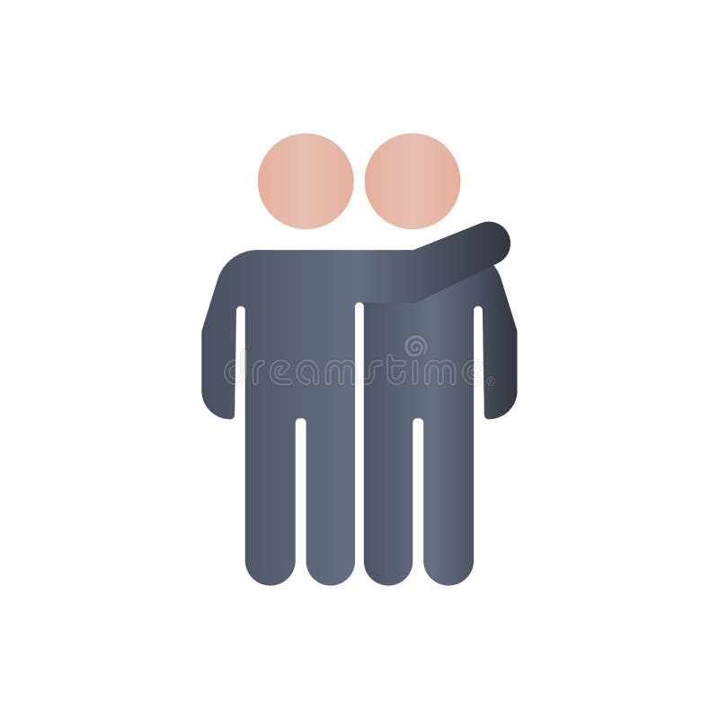 People Icon, Hug Concept, Vector Illustration Stock Vector ...