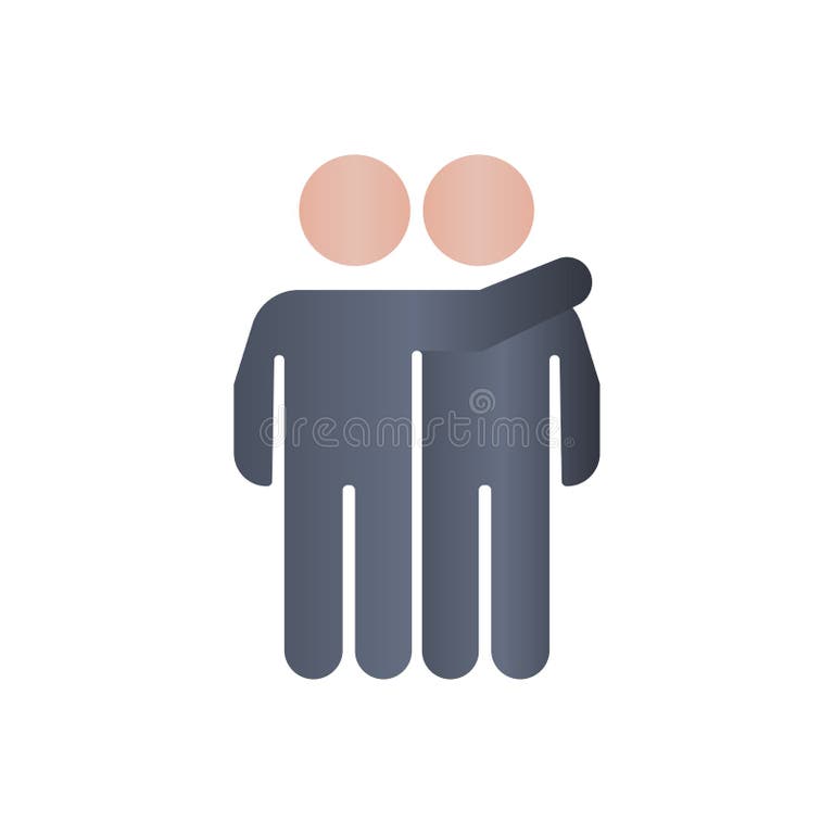 People Icon, Hug Concept, Vector Illustration Stock Vector ...
