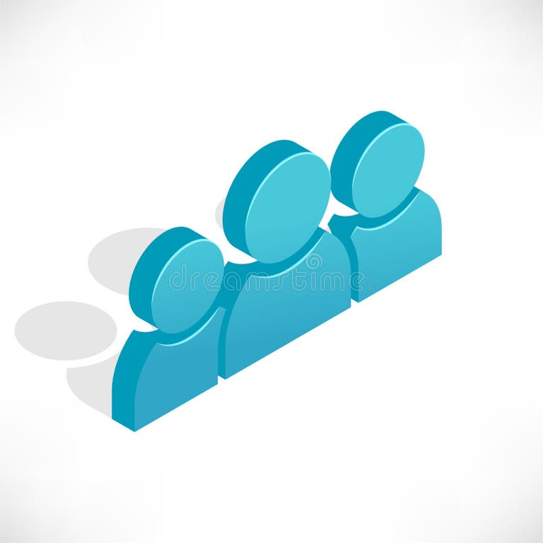 People icon Isometric stock vector. Illustration of chat - 147527652