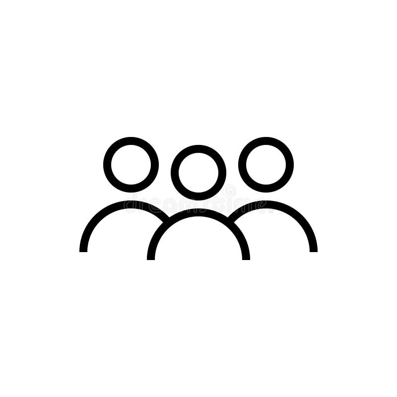 People Icon Line Person Vector Stock Vector - Illustration of friends ...