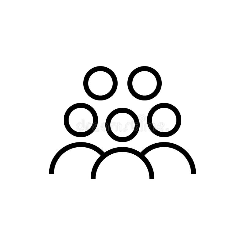 People Icon Line Person Vector Stock Vector - Illustration of people ...