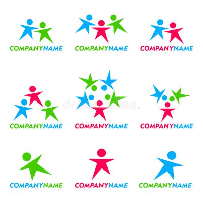 People Icon and Logo Design Stock Vector - Illustration of customer ...