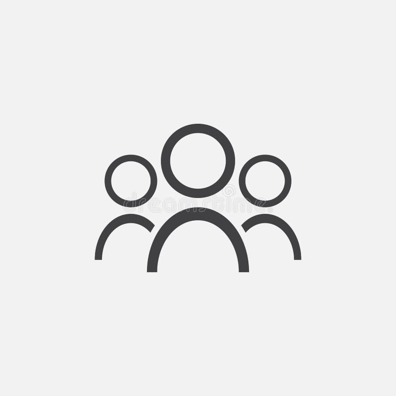 People Icon, Logo Illustration, Group Pictogram Isolated on White ...