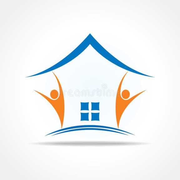 People Icon Make a Home Icon Stock Vector - Illustration of estate ...