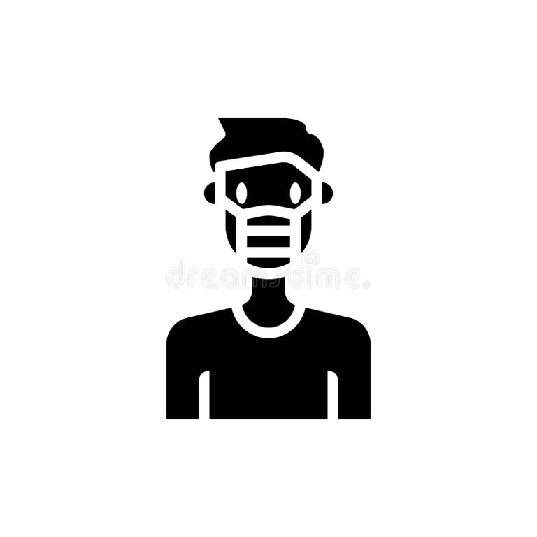 People Icon Man Face Mask Vector Illustration Stock Vector ...