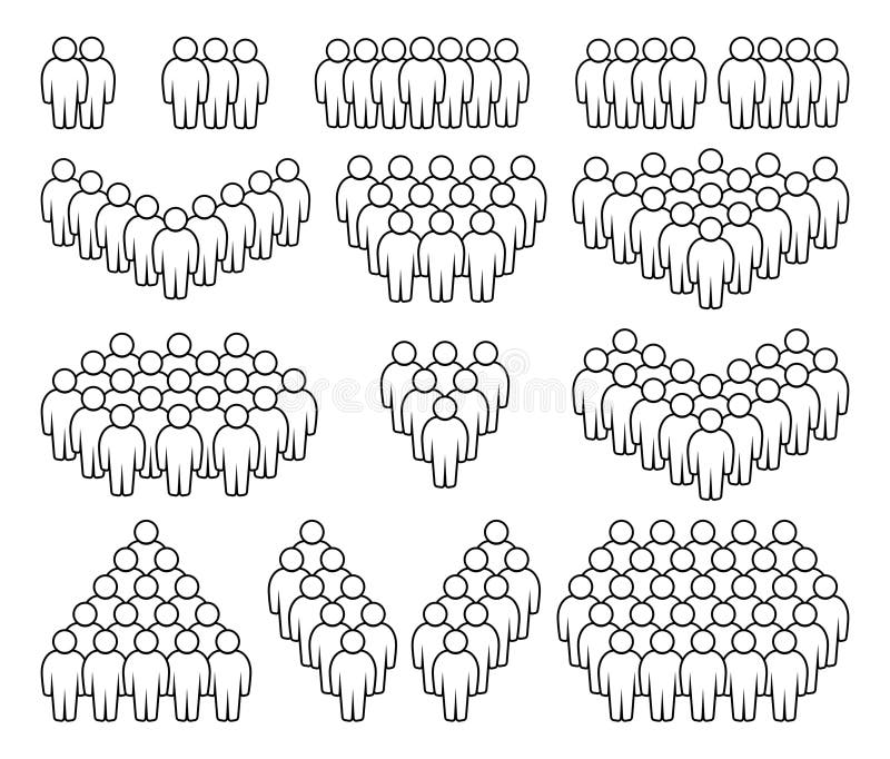 People icon set. stock illustration. Illustration of crowd - 374522431