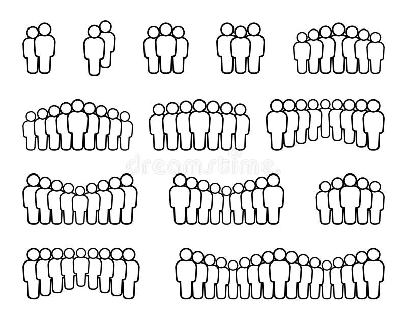 People icon set stock vector. Illustration of crowd - 302534647