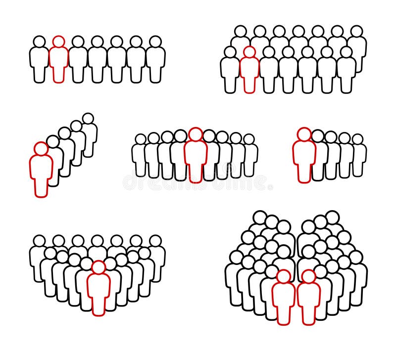 People icon set stock vector. Illustration of crowd - 302534671