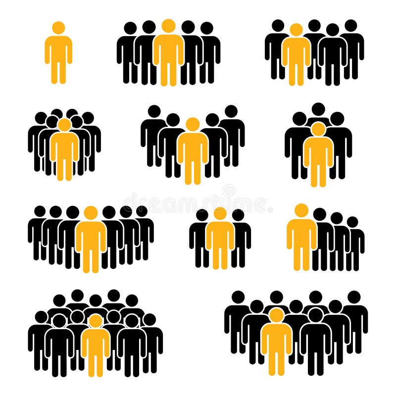 People icon set stock vector. Illustration of white - 303983256