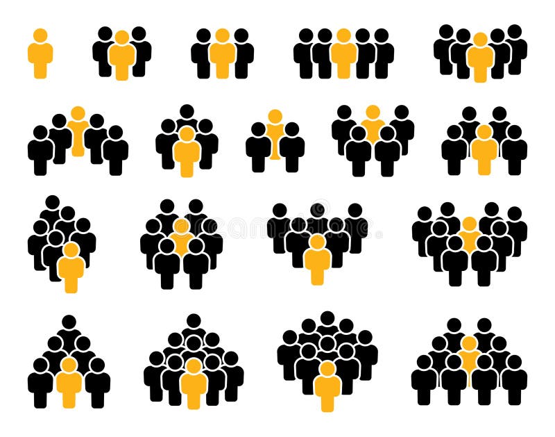 People icon set stock vector. Illustration of team, crowd - 303278179