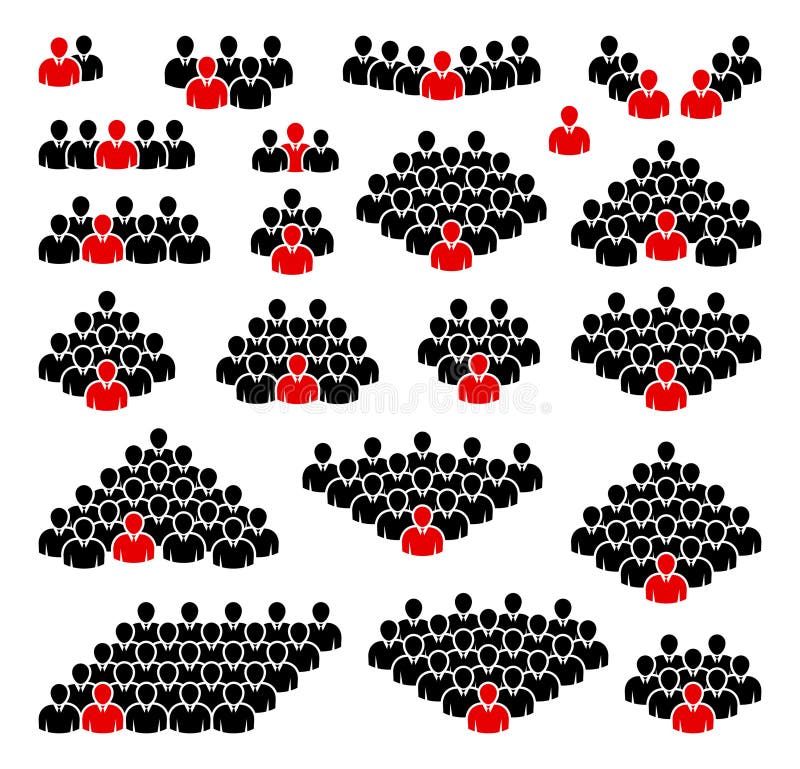 People icon set. stock vector. Illustration of leader - 345935449