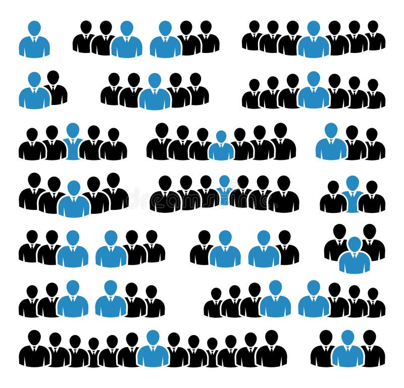 People icon set. stock vector. Illustration of crowd - 345936288