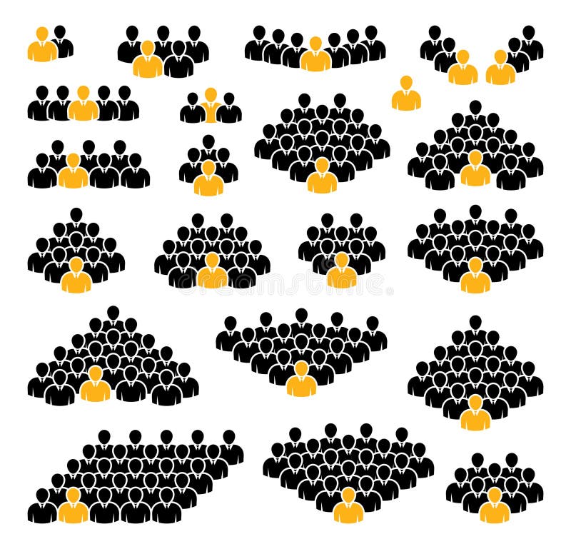 People icon set. stock vector. Illustration of leadership - 345936821