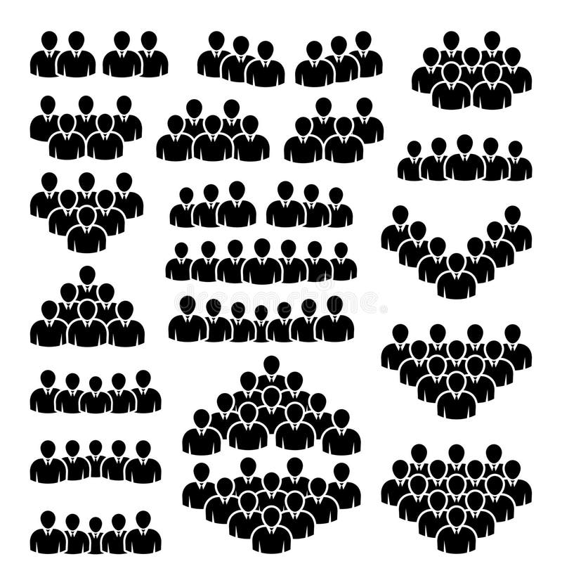 People icon set. stock vector. Illustration of crowd - 345937616