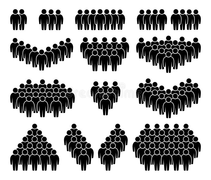 People icon set. stock illustration. Illustration of silhouette - 374521794