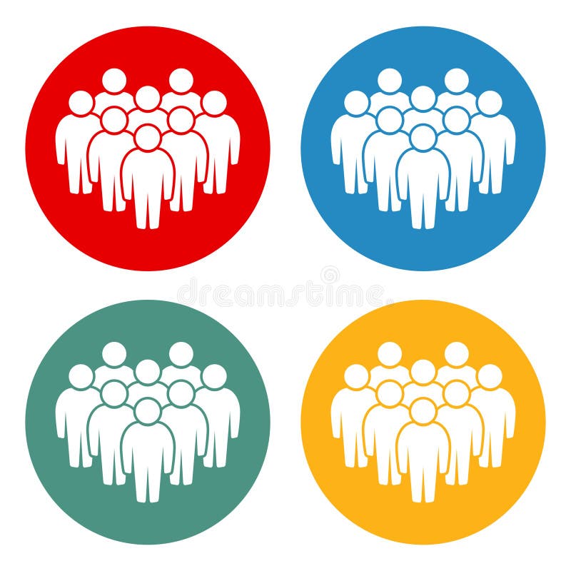 People icon set. stock illustration. Illustration of blue - 374527082