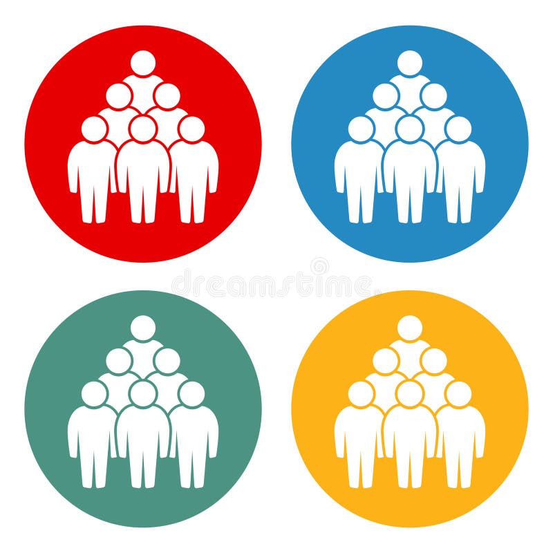 People icon set. stock illustration. Illustration of yellow - 374527086