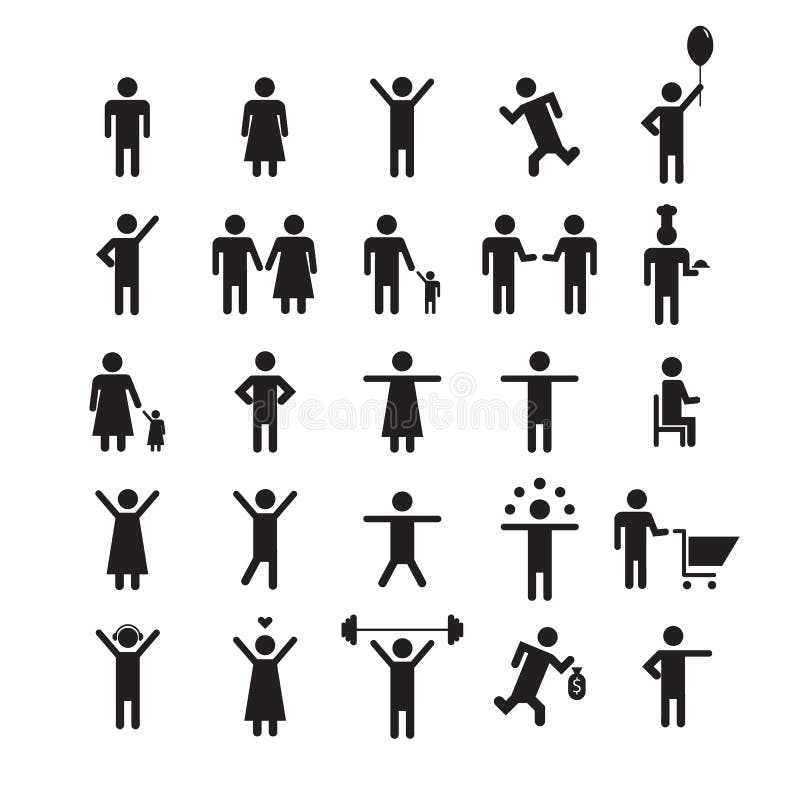 People icon stock vector. Illustration of chair, gesture - 58985216