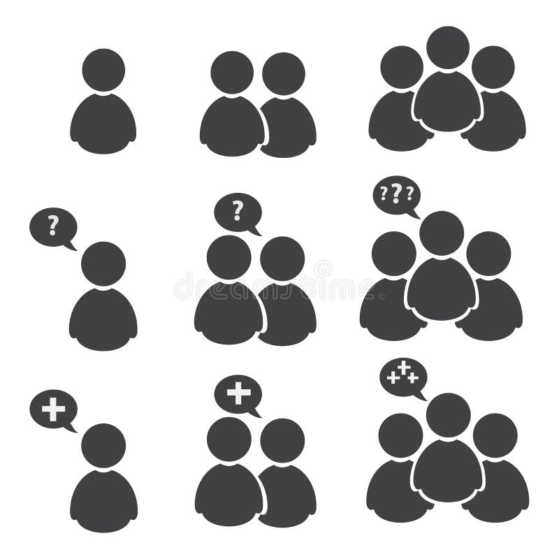 People icon set vector stock vector. Illustration of business - 53811568