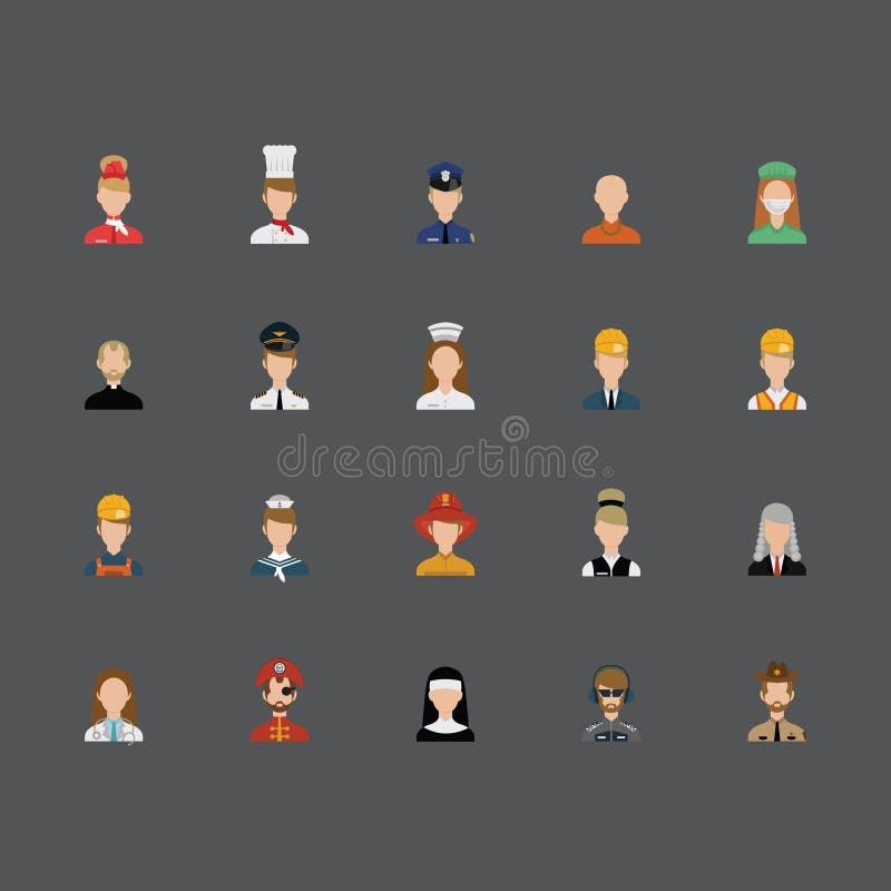 People Icon Set. Vector Illustration Decorative Design Stock Vector ...