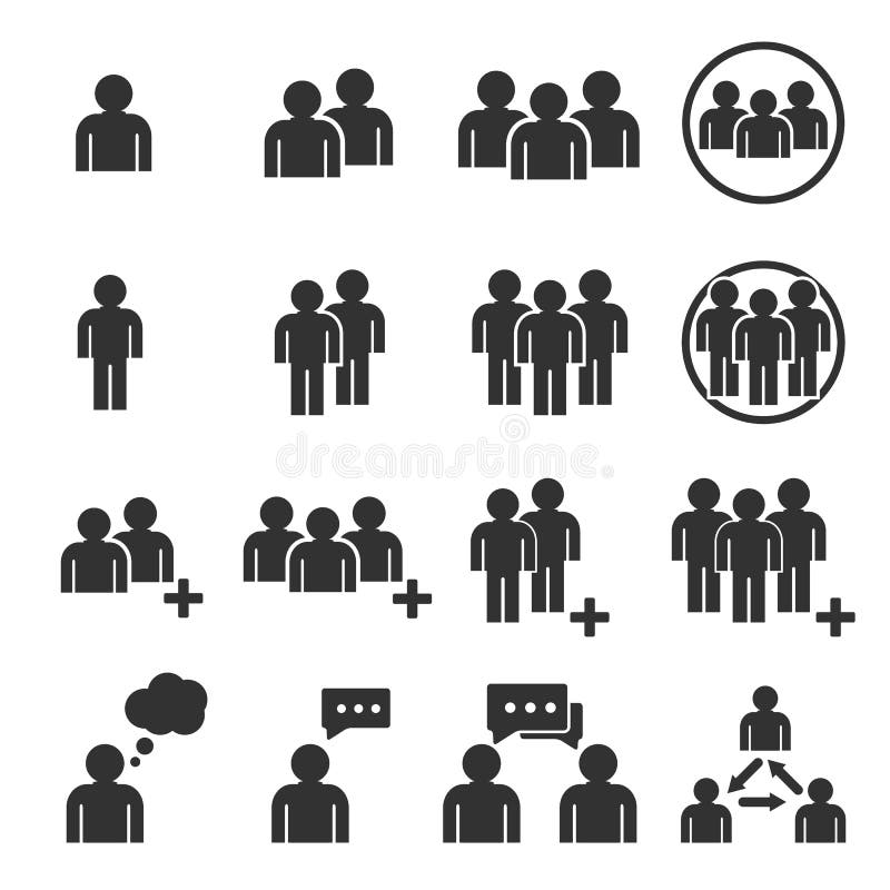 People icon vector set stock vector. Illustration of management - 52659159