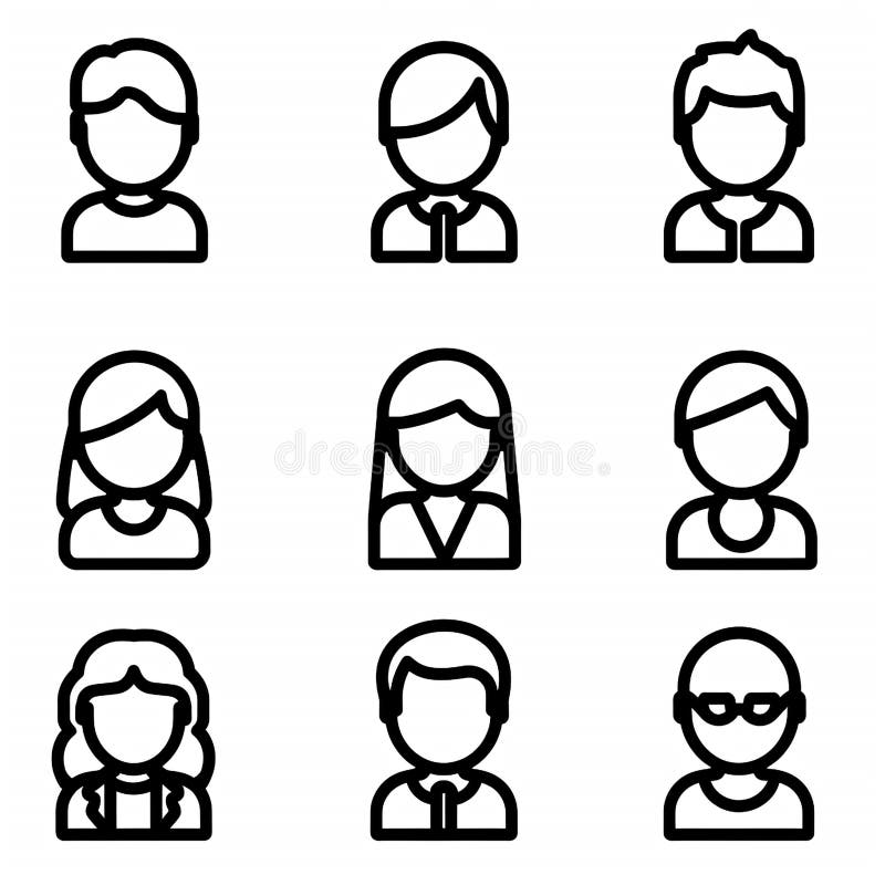 People Icon on White Background Stock Illustration - Illustration of ...