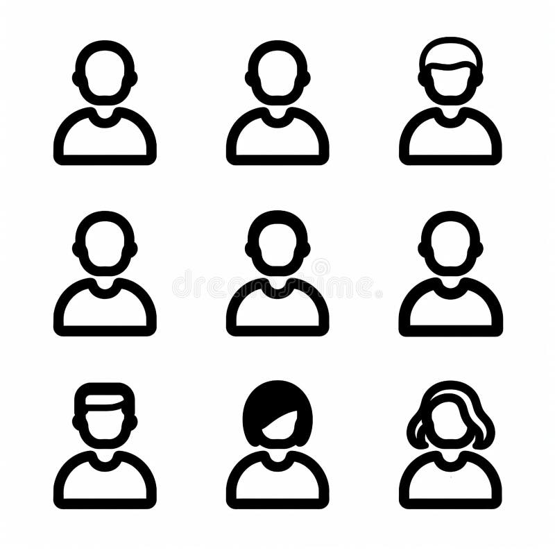 People Icon on White Background Stock Illustration - Illustration of ...