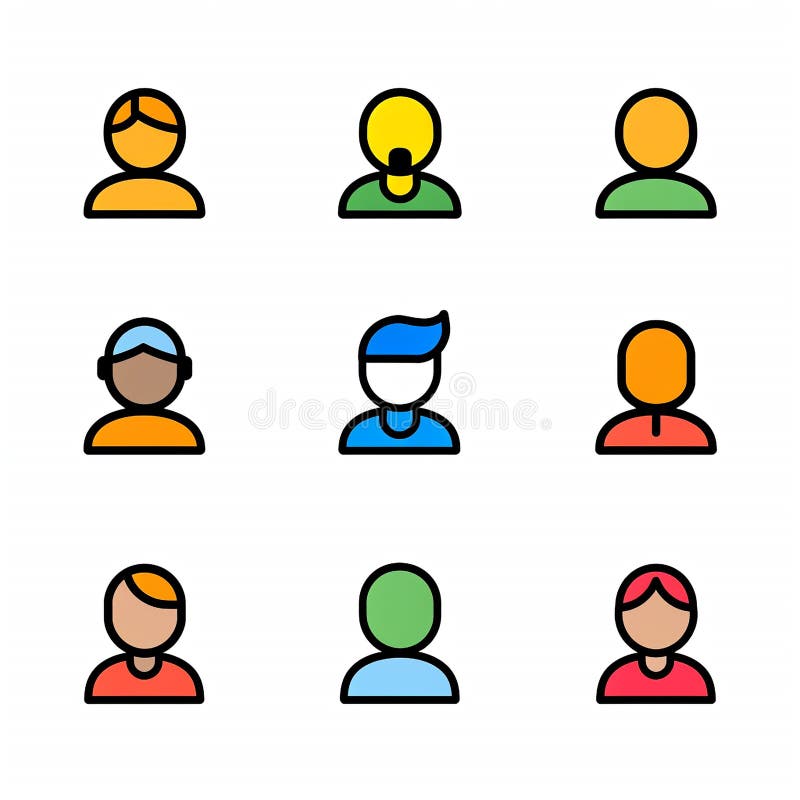 People Icon on White Background Stock Illustration - Illustration of ...
