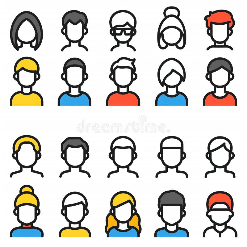People Icon on White Background Stock Illustration - Illustration of ...