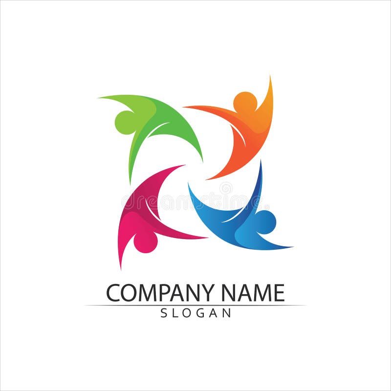 People Icon Work Group Vector Logo Illustration Design Stock ...