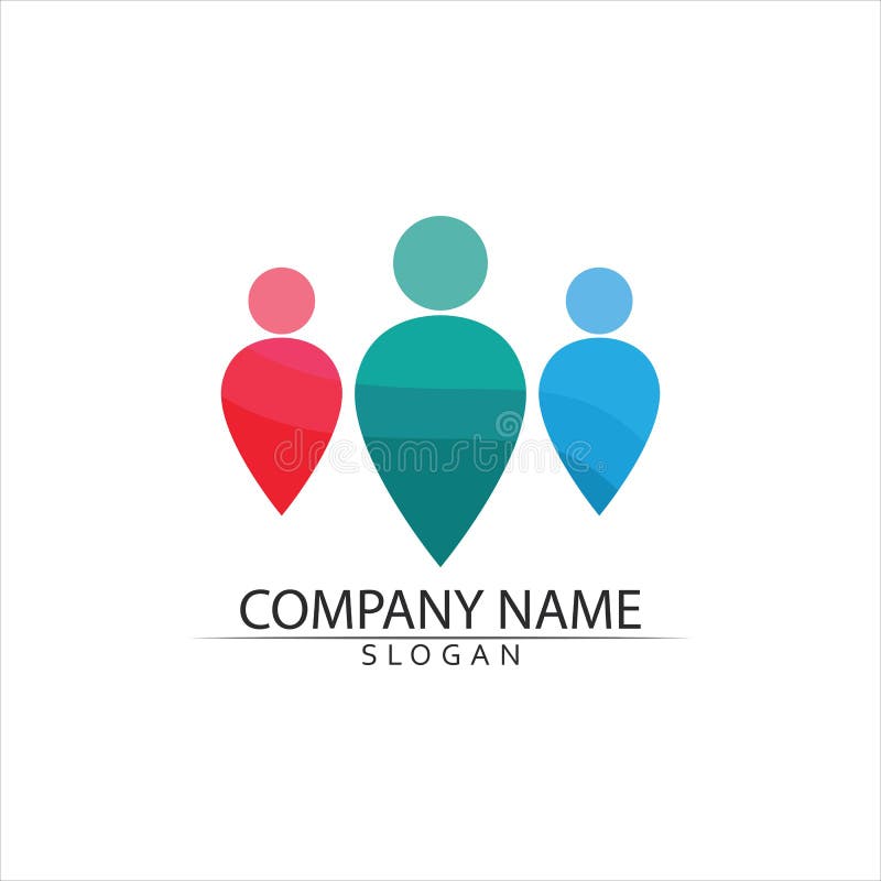 People Icon Work Group Vector Logo Illustration Design Stock ...