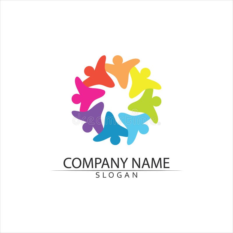People Icon Work Group Vector Logo Illustration Design Stock ...