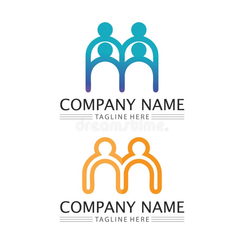 People Icon Work Group Vector Logo Illustration Design Stock ...
