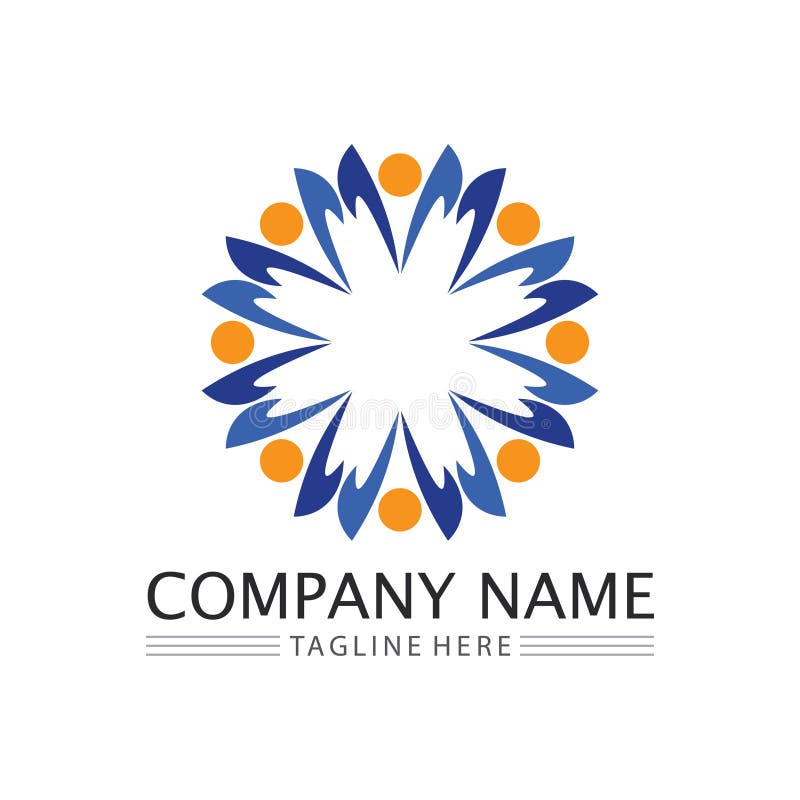People Icon Work Group Vector Logo Illustration Design Stock ...
