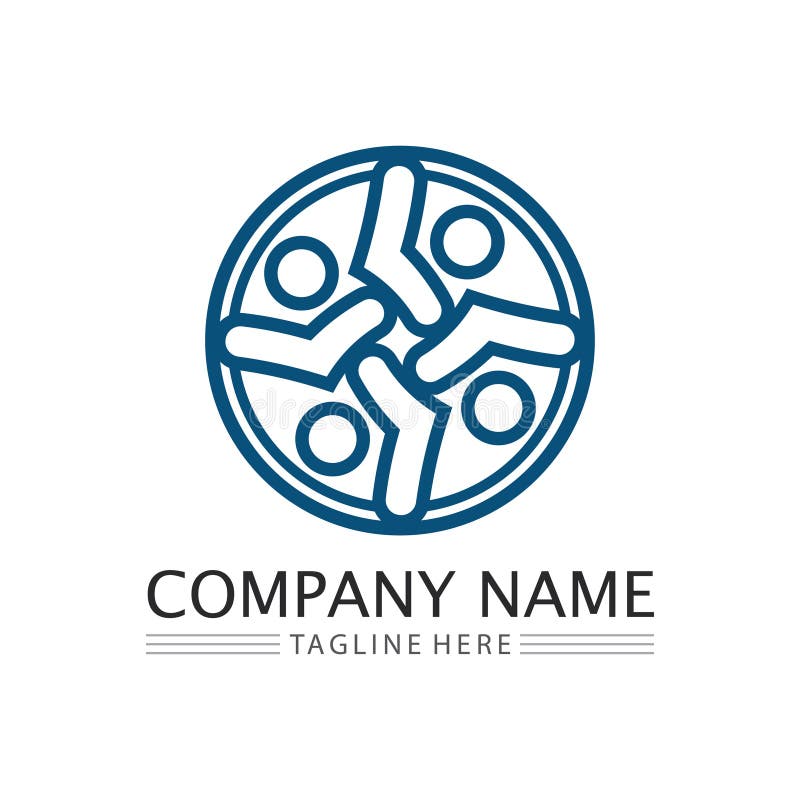 People Icon Work Group Vector Logo Illustration Design Stock ...