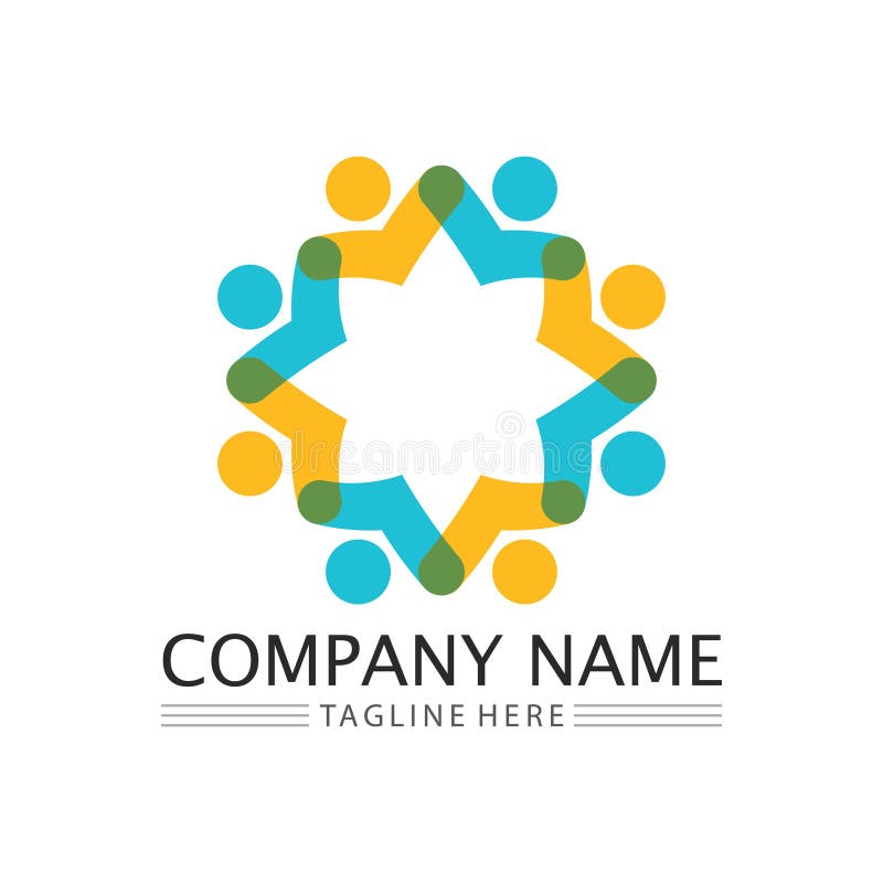 People Icon Work Group Vector Logo Illustration Design Stock ...