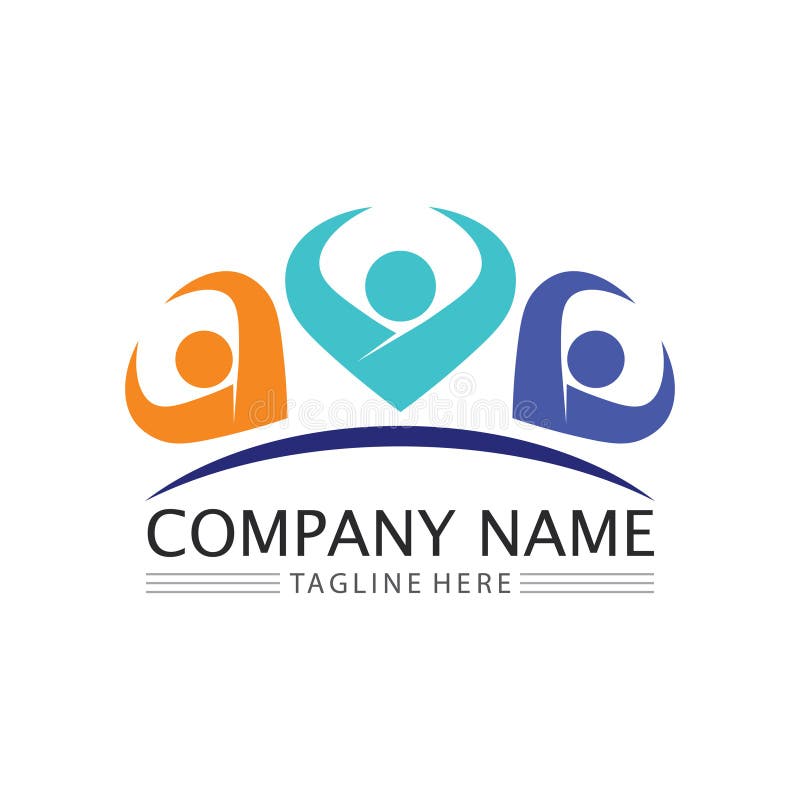 People Icon Work Group Vector Logo Illustration Design Stock ...