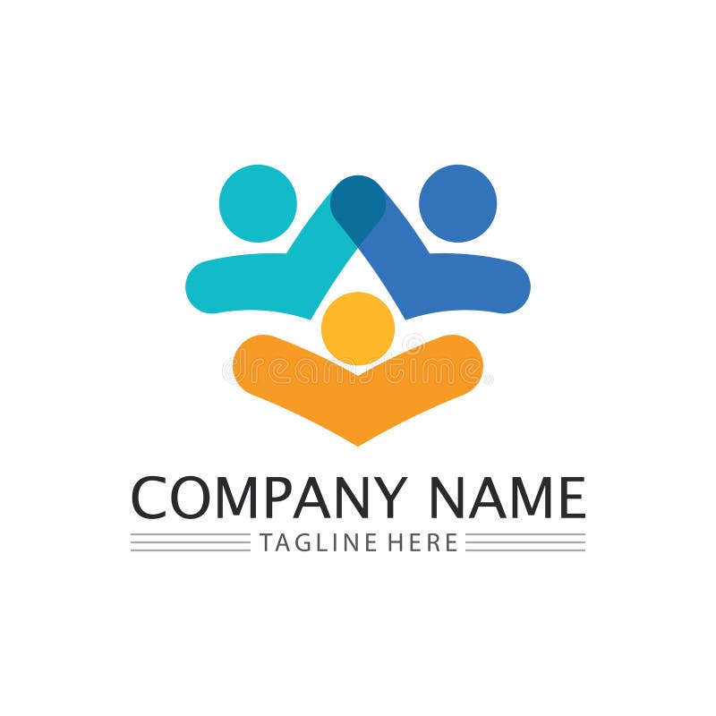 People Icon Work Group Vector Logo Illustration Design Stock ...