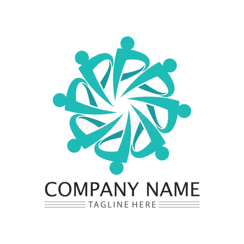 People Icon Work Group Vector Logo Illustration Design Stock ...