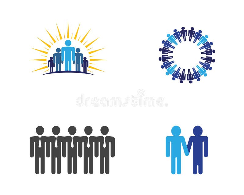 People Icon Work Group Vector Stock Vector - Illustration of silhouette ...