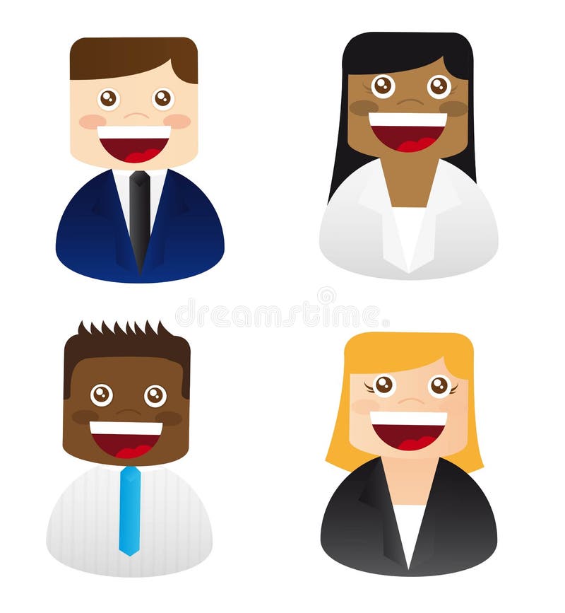Set of People Icons in Flat Style, Vector Illustration Stock Vector ...