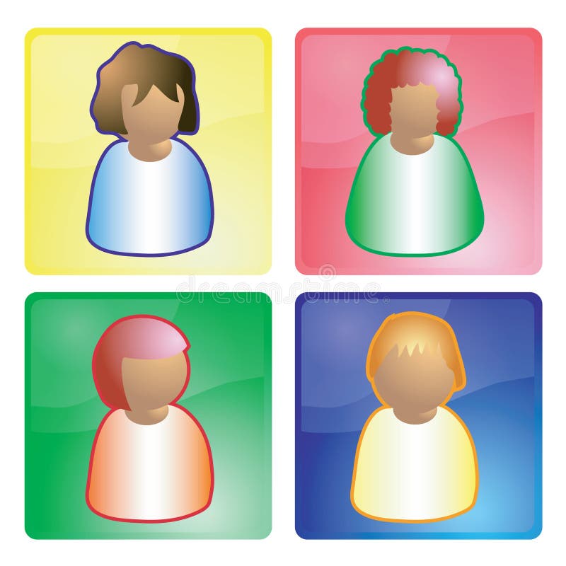 Rainbow people icons stock vector. Illustration of partner - 4298870